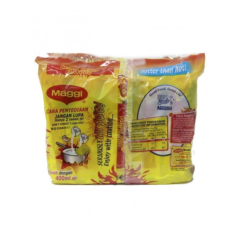 Buy Maggi Curry Meletop Flavour Instant Noodles (5x79g) | SuzyAmeer Online